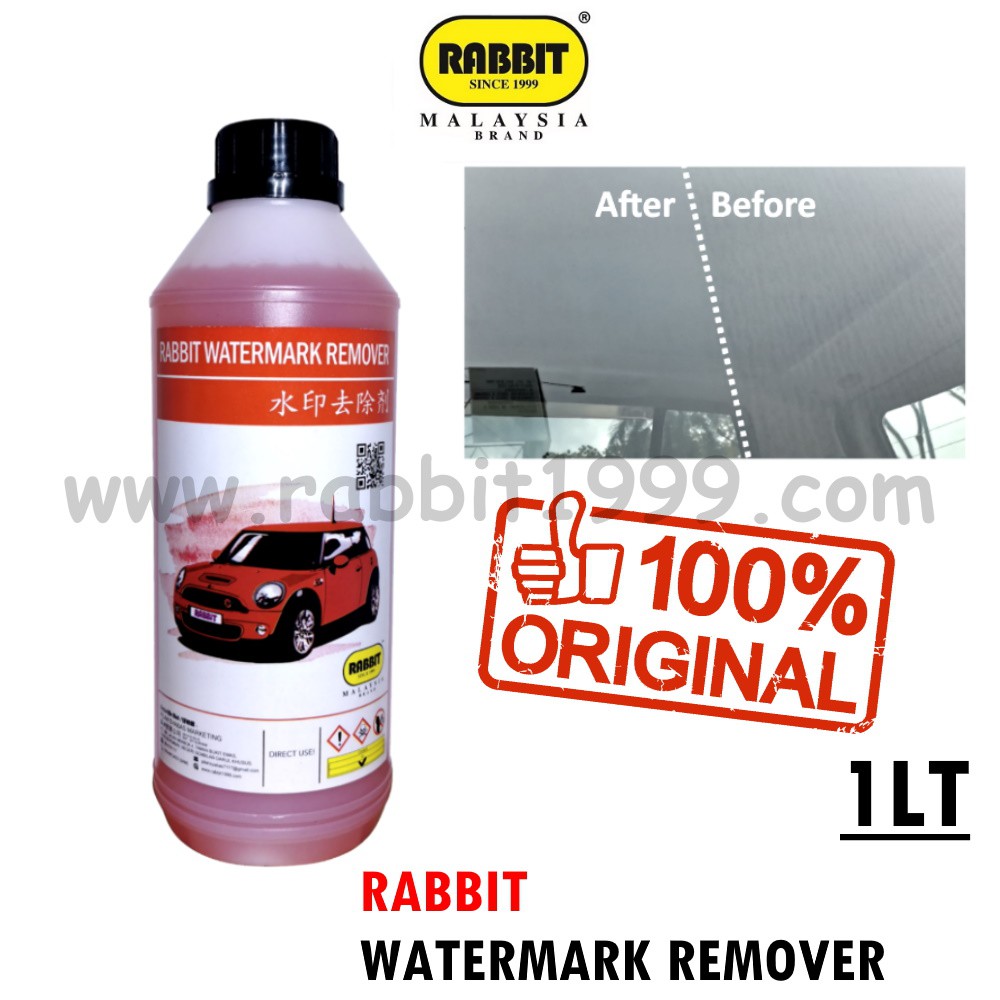 RABBIT WATERMARK REMOVER - 1Lt - 1L Watermark Remover Stain Remover 1KG ...