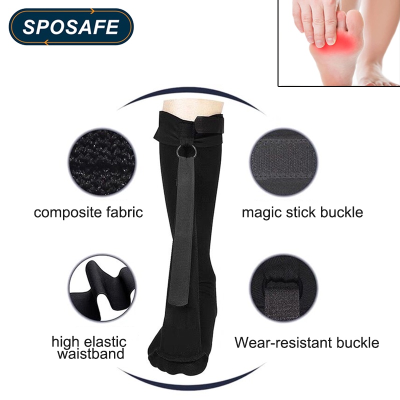 SPOSAFEE 1Set Foot Drop Plantar Fasciitis Night Sock Stockings Soft ...
