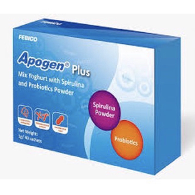 Clearance Febico Apogen Plus 40sach probiotics expJuly 2027 | Shopee ...