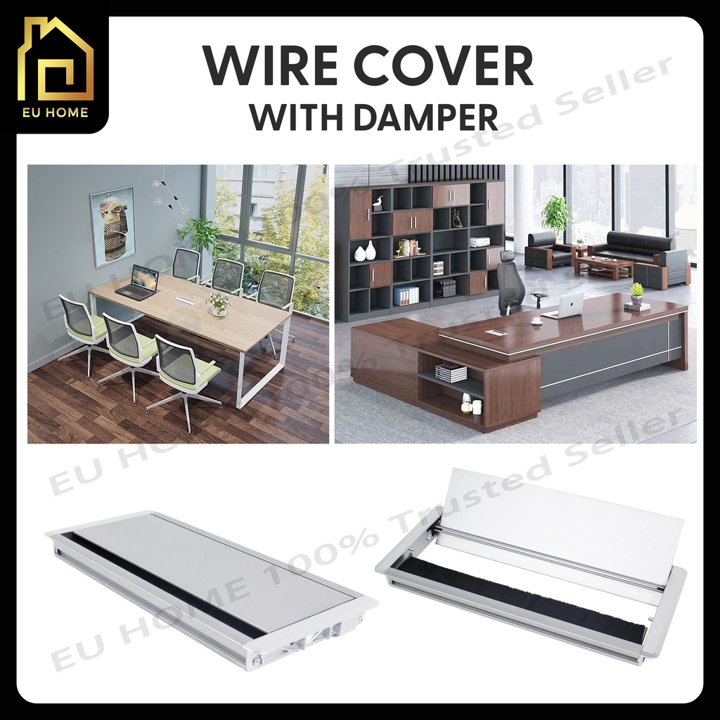 Eu Home Aluminum Rectangle Wire Cable Grommet With Damper Hole Cover ...