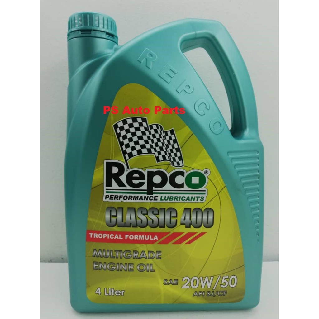 Minyak Hitam Repco Classic 400 SAE 20W-50 API SJ/CF Engine Oil 4 Liter ...