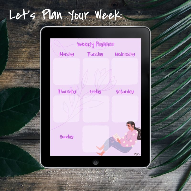 Printable Weekly Planner (PDF) - Lilac | Shopee Malaysia