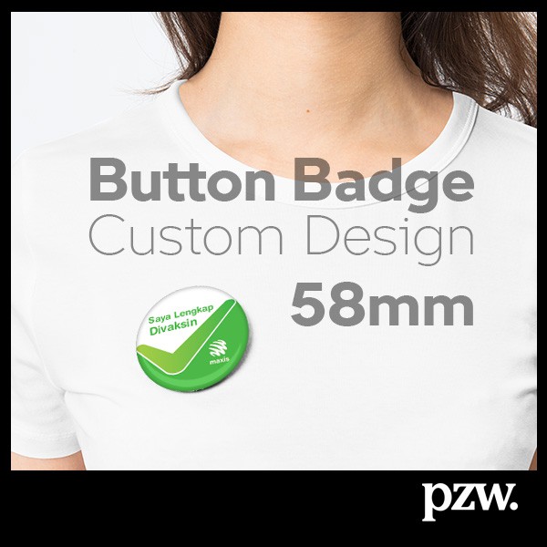 58mm Button Badge | Custom Button Badges | Button Badges l Printed ...