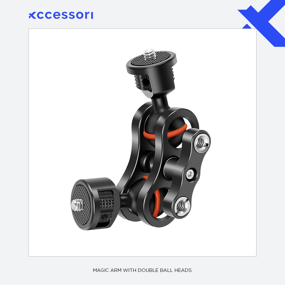 Xccessori Magic Arm with Double Ball Heads Dual 1/4" Screw for Gimbal ...