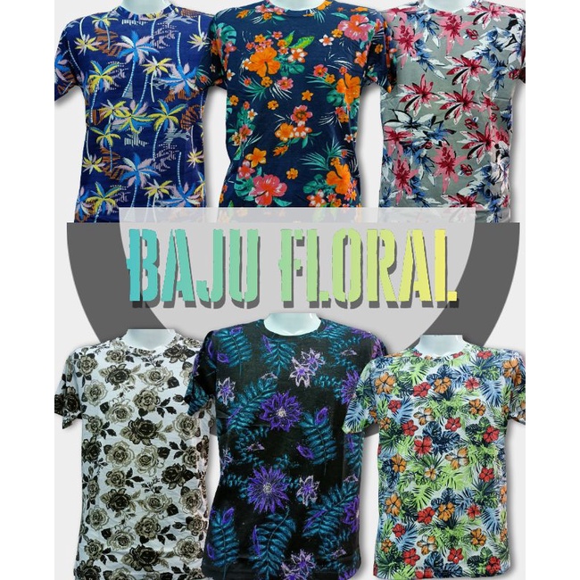 Baju floral murah TSHIRT T-SHIRT BAJU BUNGA BAJU MURAH | Shopee Malaysia