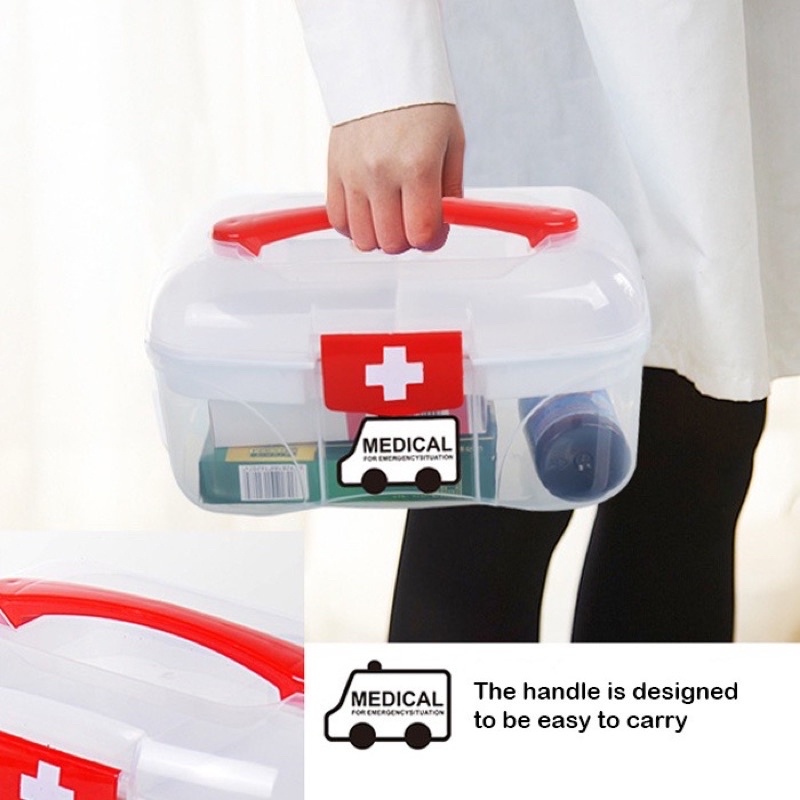 Medication Storage Box/Large-Capacity Multi-Cell Layered Emergency Box ...