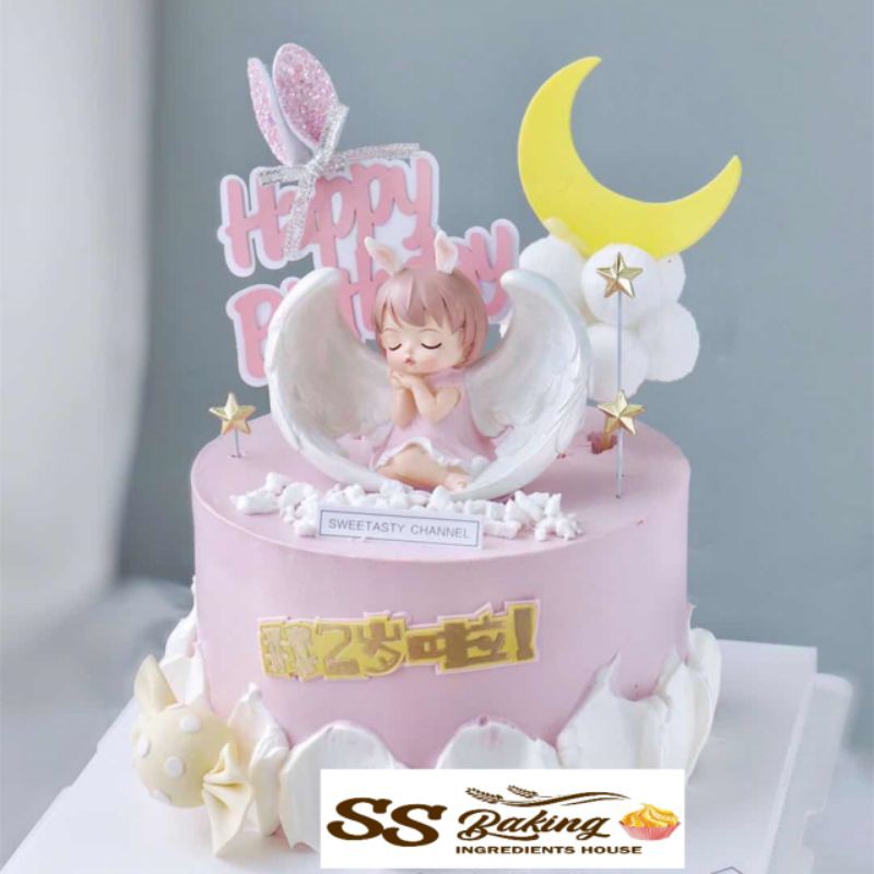 READY STOCK Angel Annie Bear Princess Birthday Cake Cartoon Topper ...