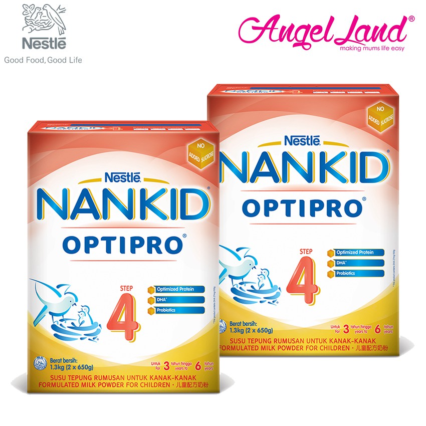 NANKID OPTIPRO 4 Milk 3-6 Yrs (1.3kg x 2 Packs) | Shopee Malaysia