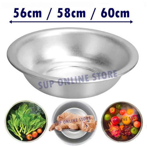 Zirafah Aluminium Round Basin Tebal / Basin Besar Alloy Basin/ Basin ...