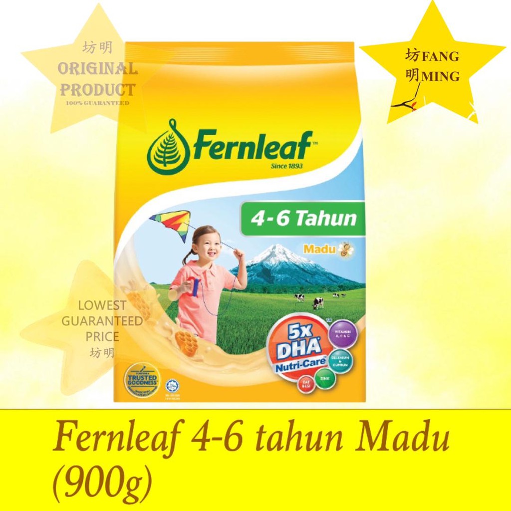 Fernleaf 4-6 Years (Madu) 900g Milk Powder for Children(EXP) | Shopee ...