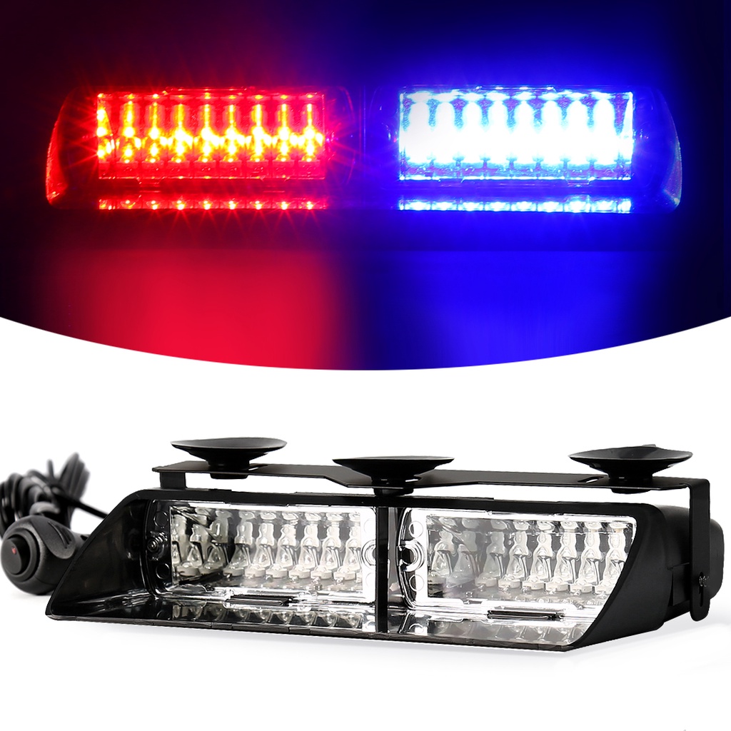 16 LED Strobe Signal Emergency Police Windshield Warning Beacon Lights ...