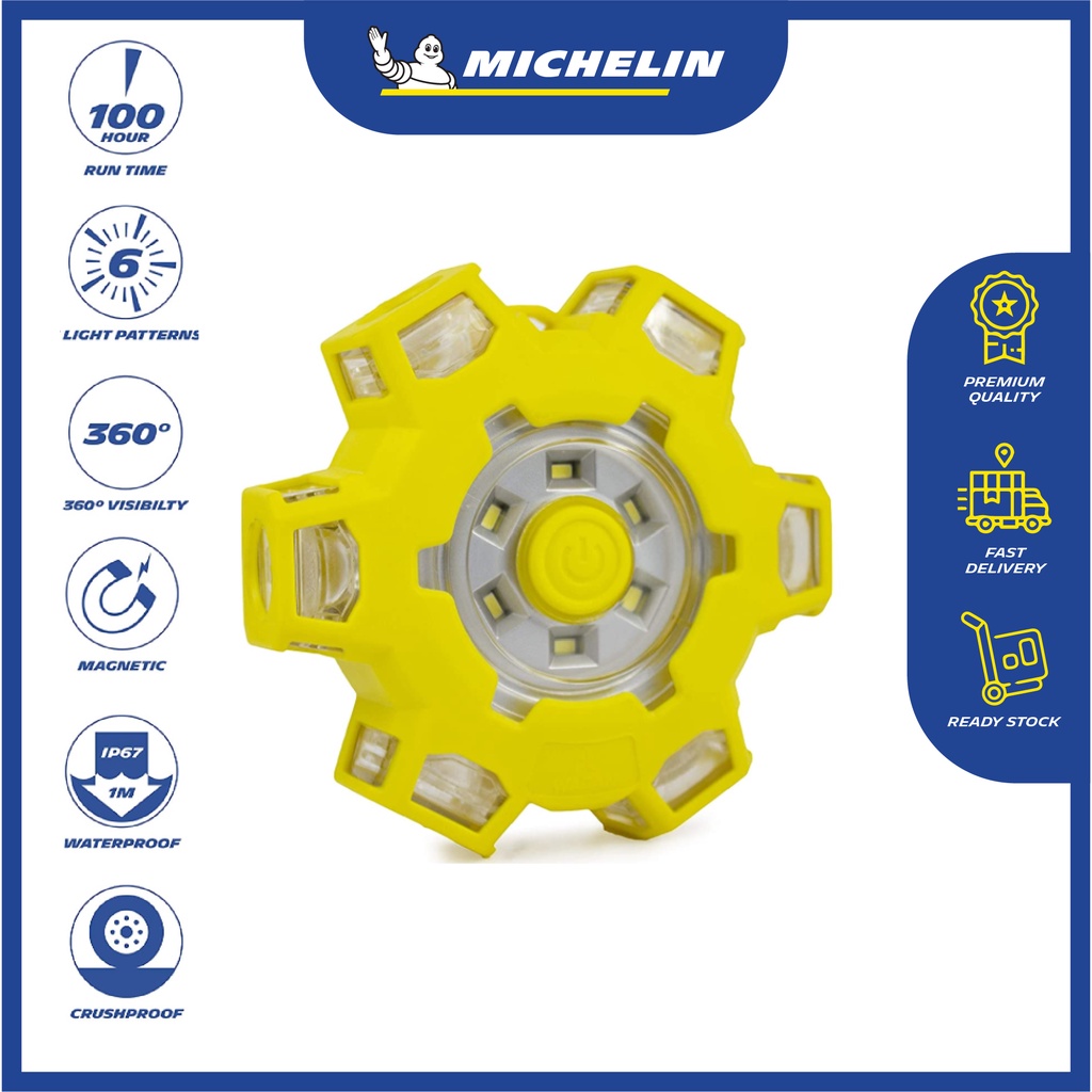 🟦MICHELIN🟨- Michelin High Visibility LED Road Flare | Shopee Malaysia