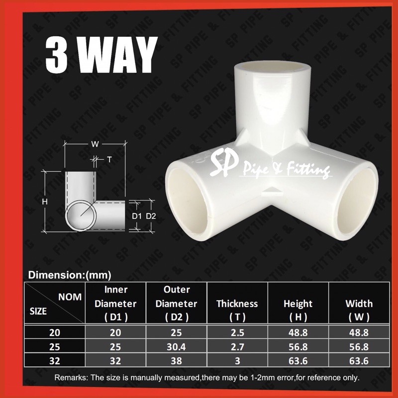 PVC PIPE FITTING PENYAMBUNG PAIP PVC FITTING PIPE FITTING JOINT CONNECTOR 3 WAY 4 WAY 5 WAY 6WAY ...