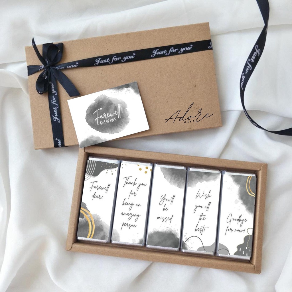 FAREWELL chocolate box with personalized greeting card | surprise gift ...