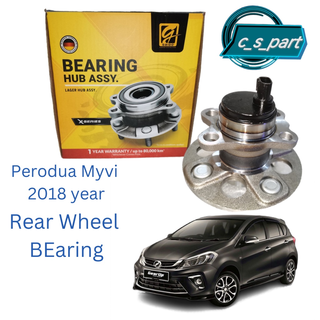 Gaido X-Series Perodua Myvi 2017year D20N Rear/Belakang Wheel Bearing ...