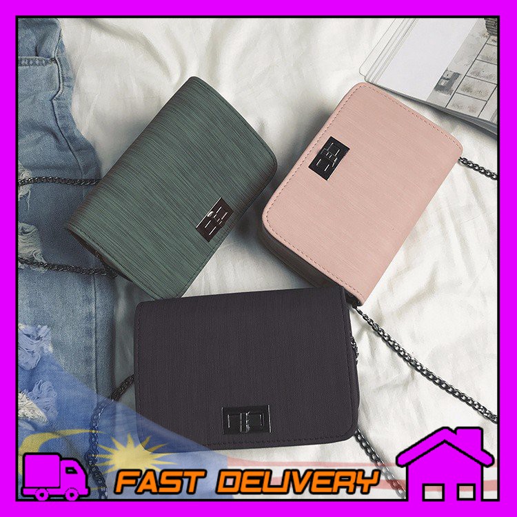 MY Korean Simple Square Bag Sling Bag Classic Bag Beg Sandang Wanita ...