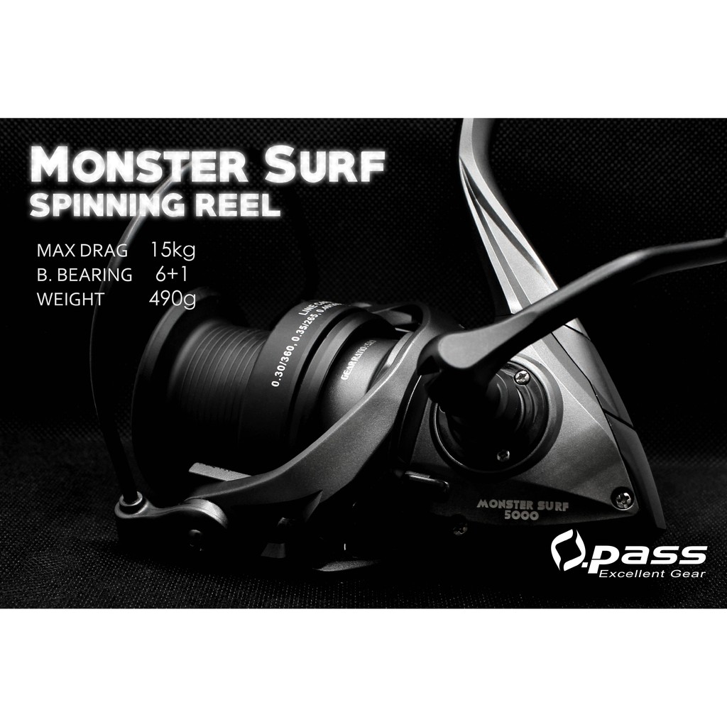 OPASS fishing reel MONSTER SURF 5000 CARBON HANDLE KNOB Surf Casting ...