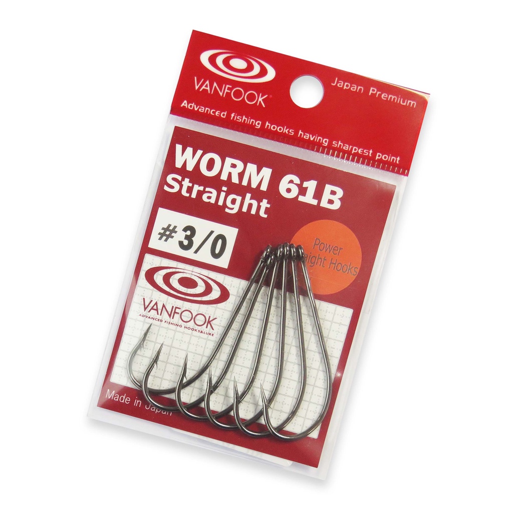 Vanfook fishing hook Worm 61B Power Straight Hook | Shopee Malaysia