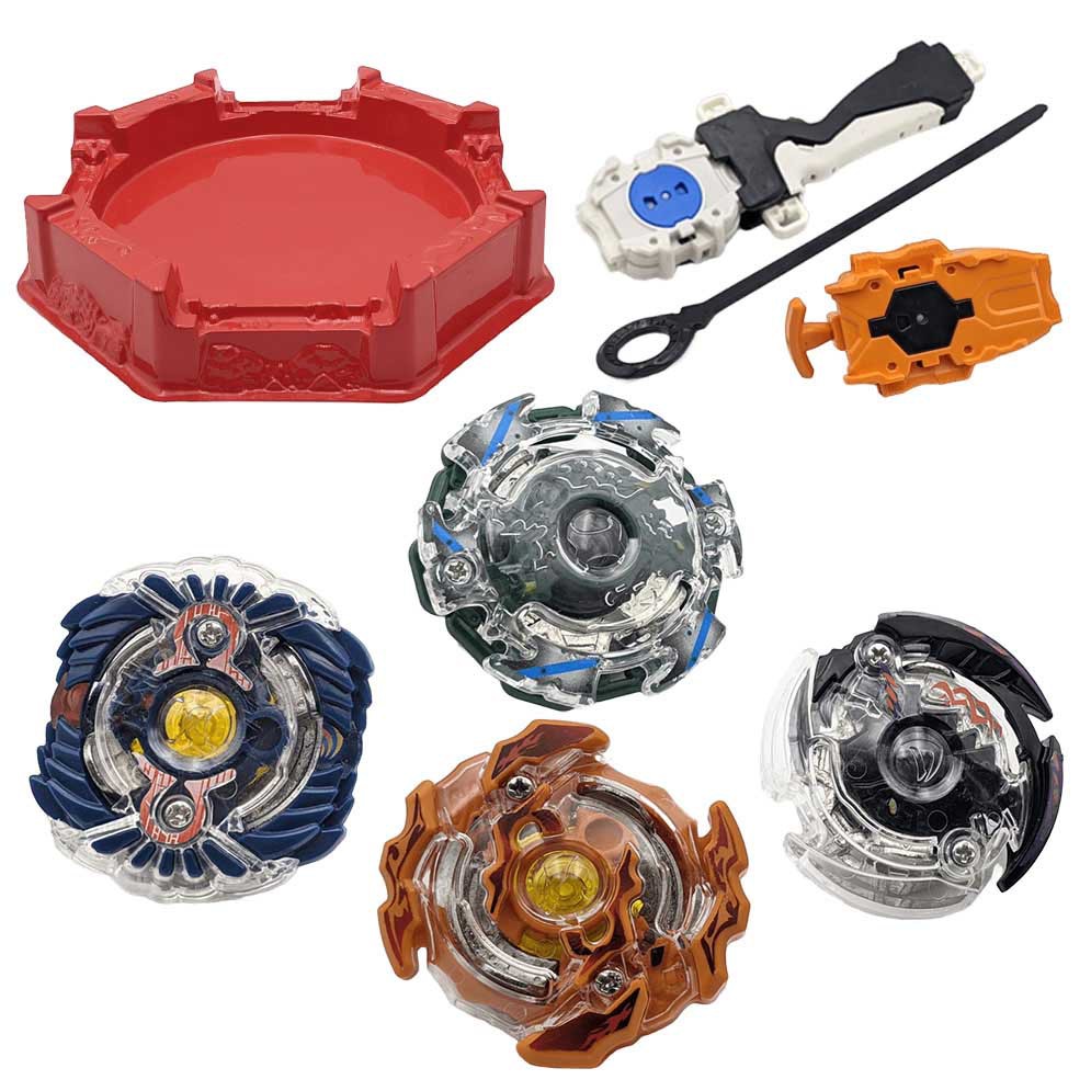 Set of 4 BeyBlade Spinners + 2 Launchers + Arena - Speed Spinner ...