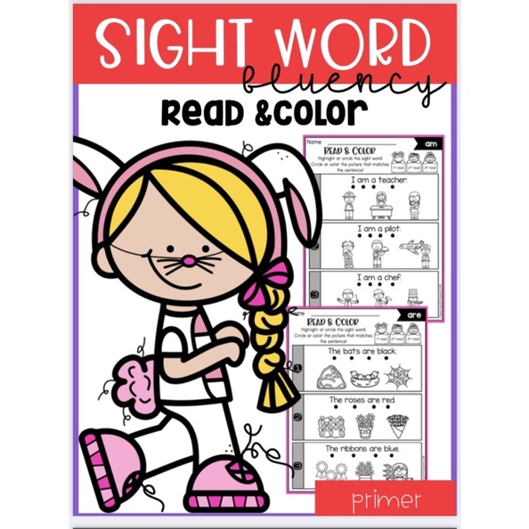 Printable Sight Word Fluency Read and Color 3 Set | Shopee Malaysia