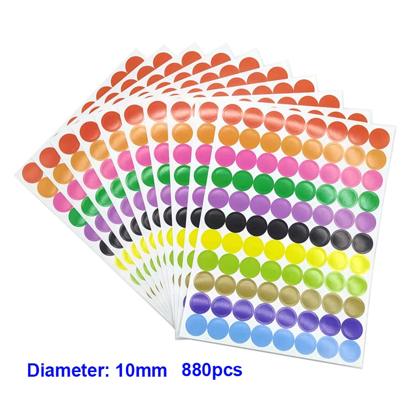 Round Spot Circles Sealing Stiker 6mm 8mm 10mm 20mm Paper Labels ...