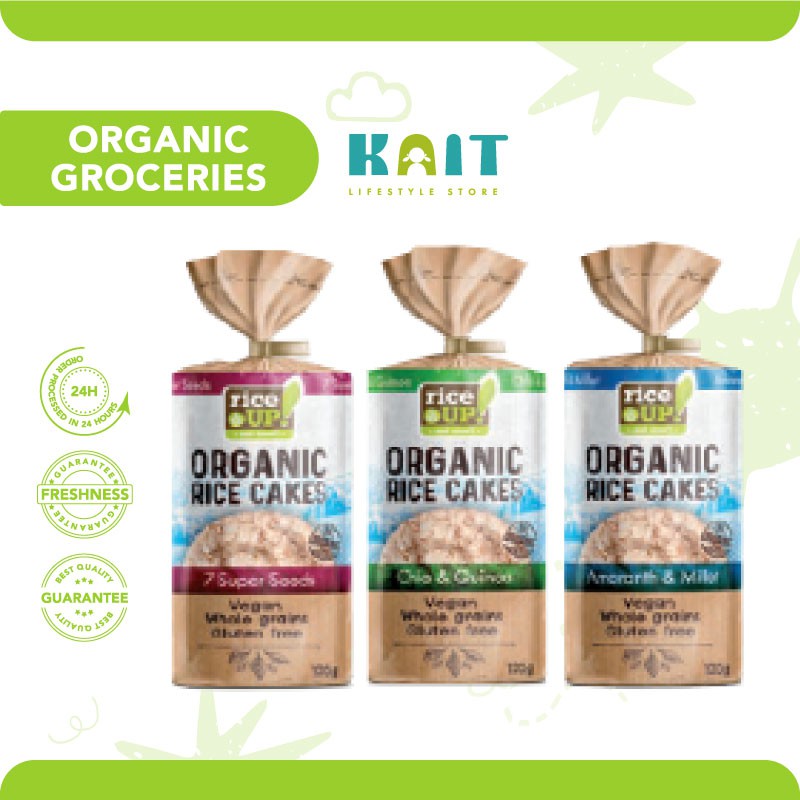RICE UP Bio Organic Rice Cake(120g)(BB:12/12/2025) | Shopee Malaysia