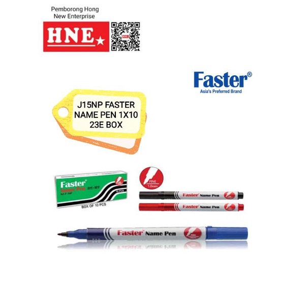 🌟 READY STOCK 🌟 FASTER NAME PEN M-NP-FINE 1.0MM PERMANENT SMALL MARKER ...