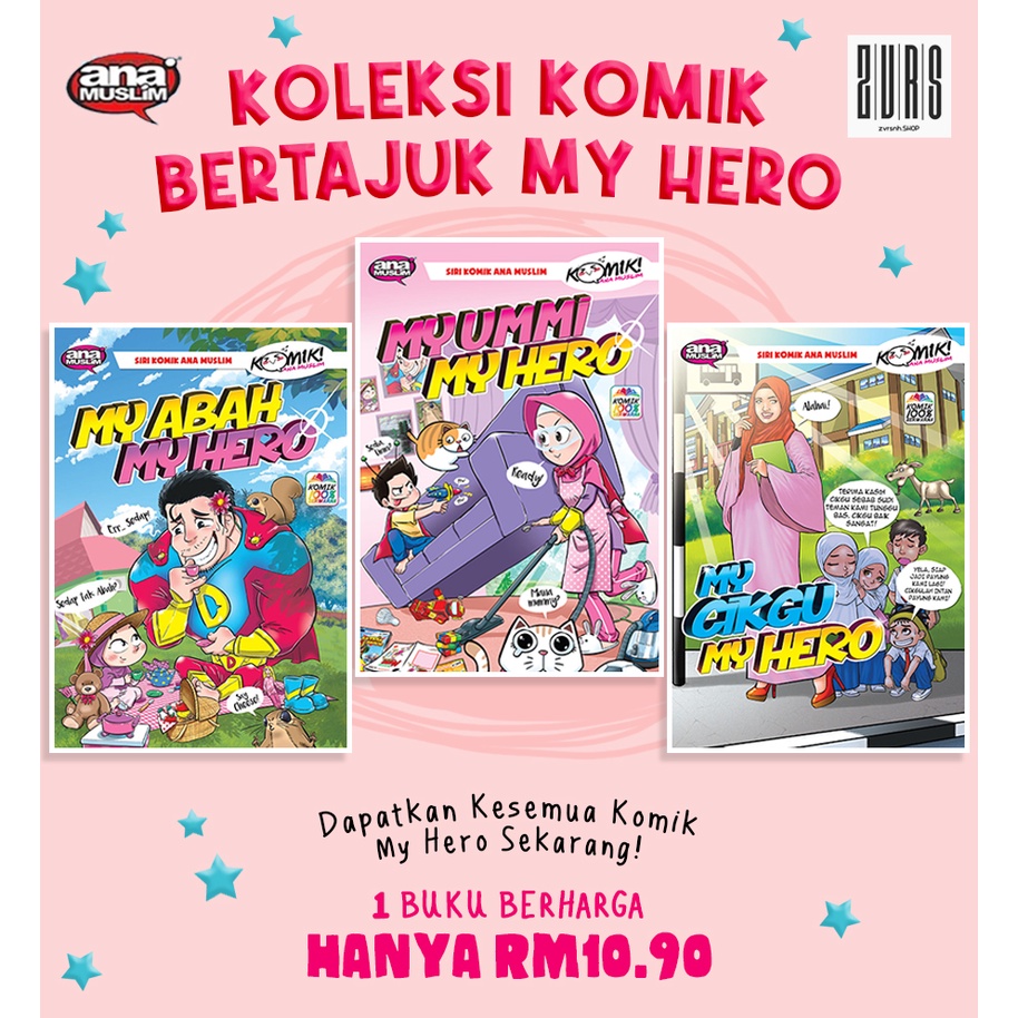 Koleksi Lengkap Komik My Hero Guru / Abah / Ummi - Komik Bacaan Kanak-kanak Ana Muslim | Shopee ...