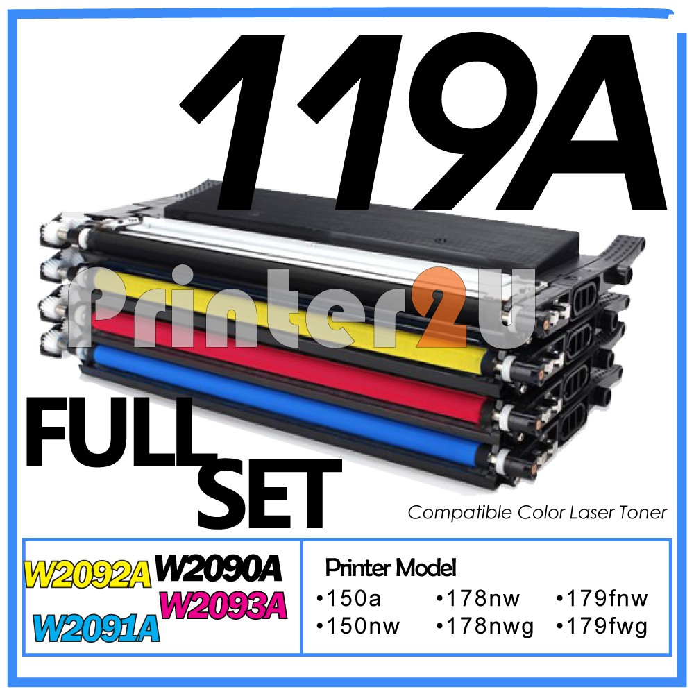 Set Compatible Toner to H* 119A W2090A W2091A W2092A W2093A For H ...
