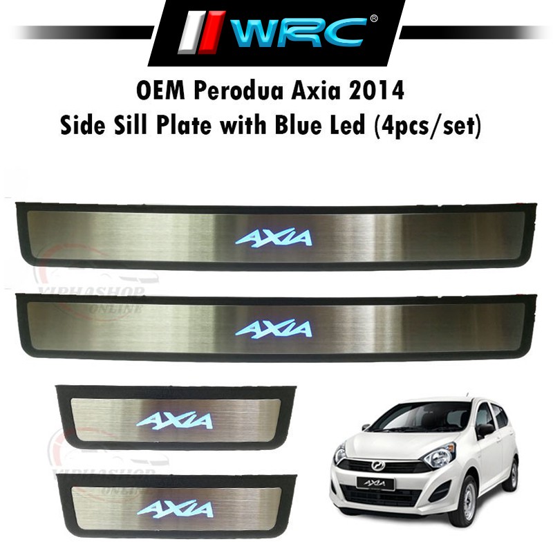 OEM Perodua Axia 2014 Side Sill Plate with Led (Blue/White) | Shopee ...