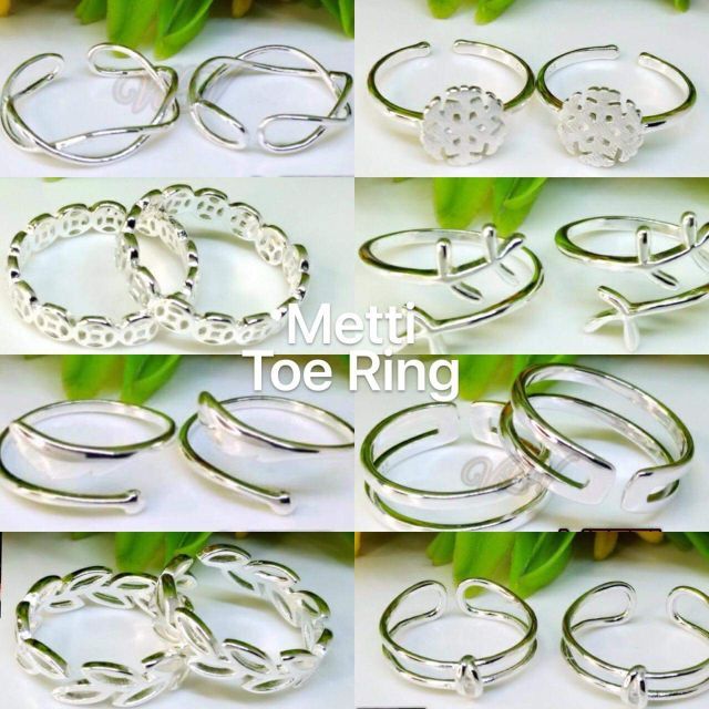 Nishaaz 925 Silver Metti (Pair)/Toe Ring (மெட்டி) | Shopee Malaysia