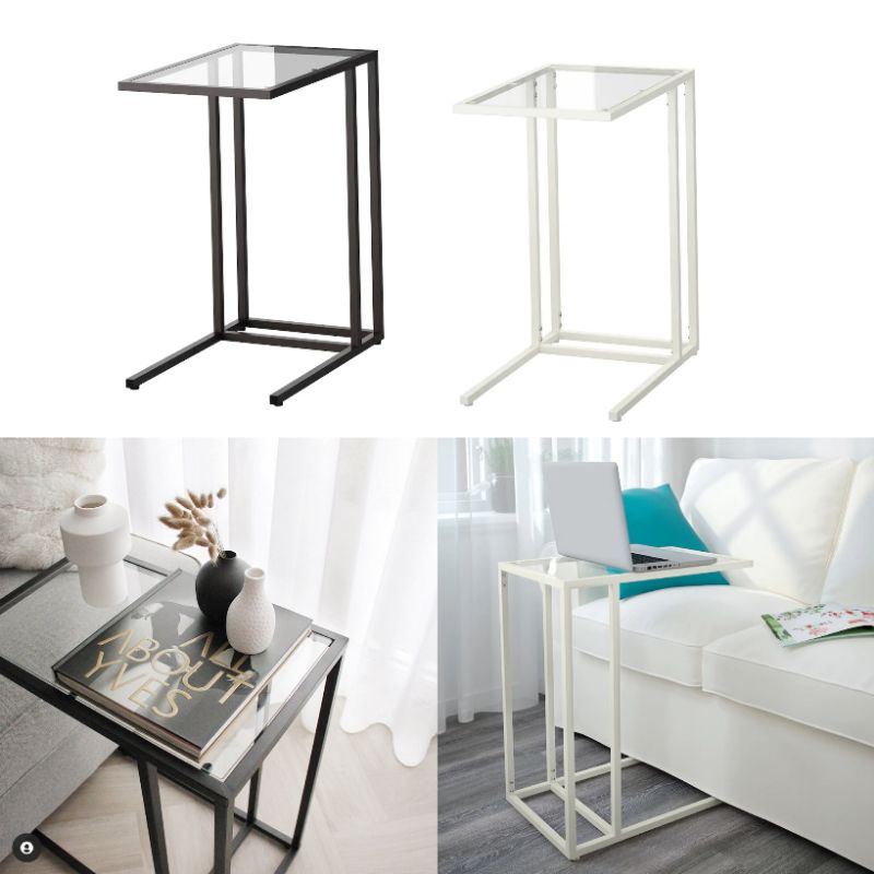 READY STOCK IKEA VITTSJO 35x65cm Laptop Stand Glass Table Living Room ...