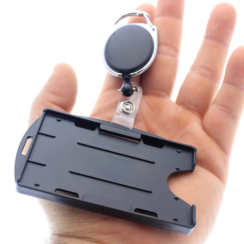 Easy Pull Buckle Frosted Telescopic Buckle Zinc Alloy Frame Card Holder ...