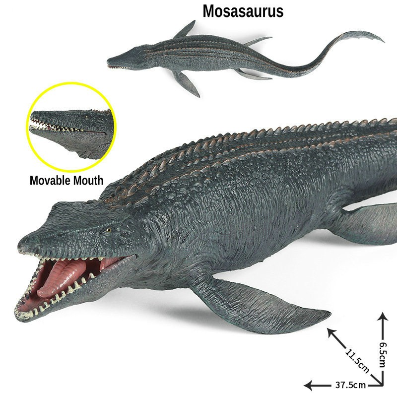 Jurassic World 37cm Movable Mouth Mosasaurus Large Solid Model Dinosaur ...