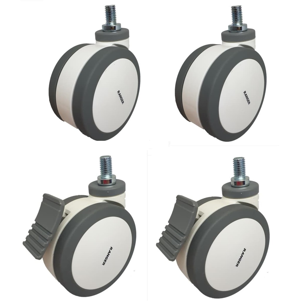 Hospital / Hospital Wheels Double Wheel 3 Inch Drat Plug Axles Turn ...