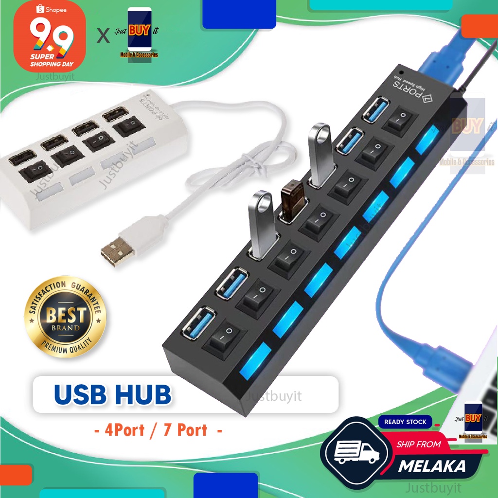 Mini USB HUB 2.0 /3.0 Ports Portable Micro USB Splitter For PC ...