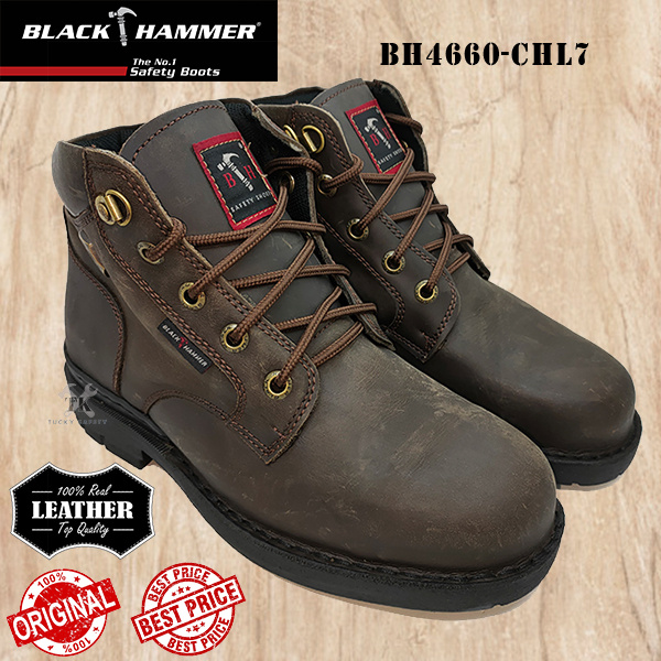 BH4660-CHL7 ( SIZE 5-11 ) BLACK HAMMER MEN'S MID CUT LACE UP SAFETY ...
