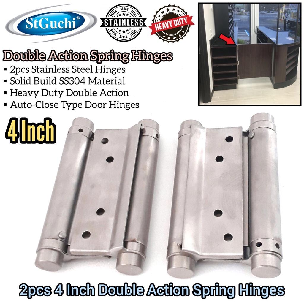 St Guchi 4Inch Super Heavy Duty Stainless Steel SS304 Double Action ...