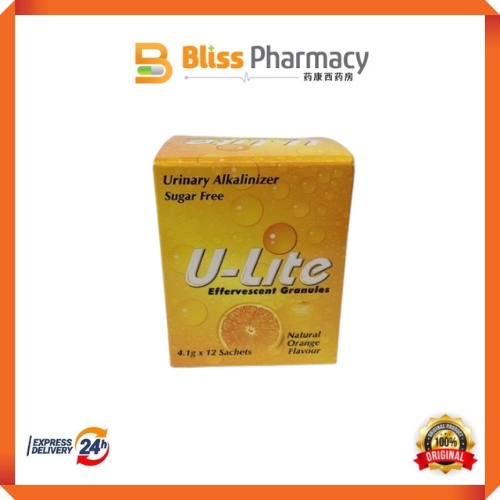 U-Lite Ulite Urinary Alkalinizer Effervescent Granules 12's Per Box ...