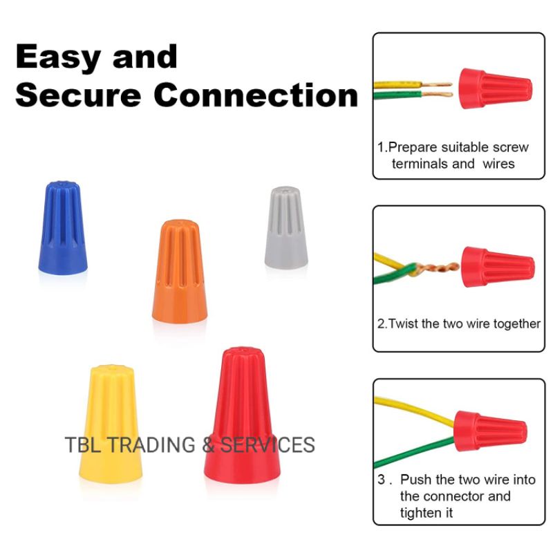 🔥Ready Stock🔥 50pcs / 100pcs #Wire Nut Connector with #Spring Insert ...