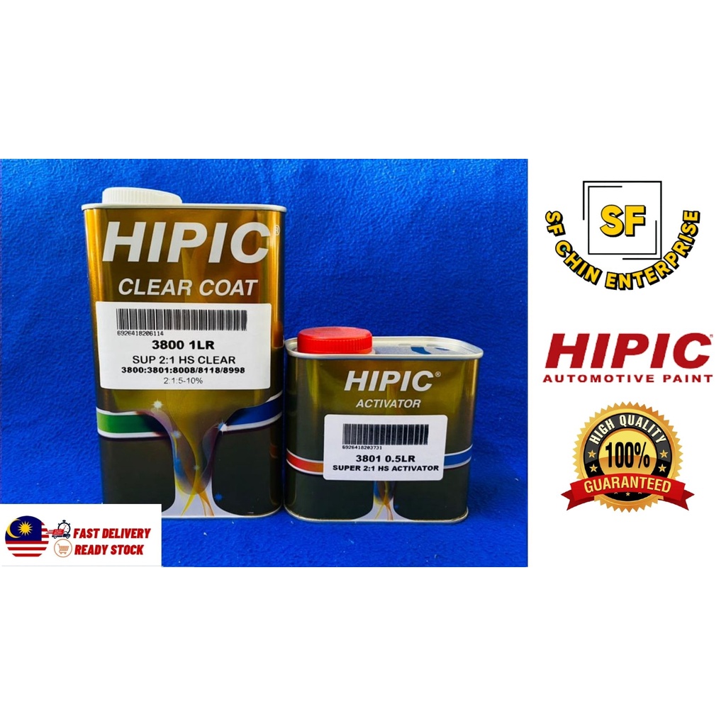 HIPIC 3800 &3801 HIGH SOLID 2K CLEAR | Shopee Malaysia