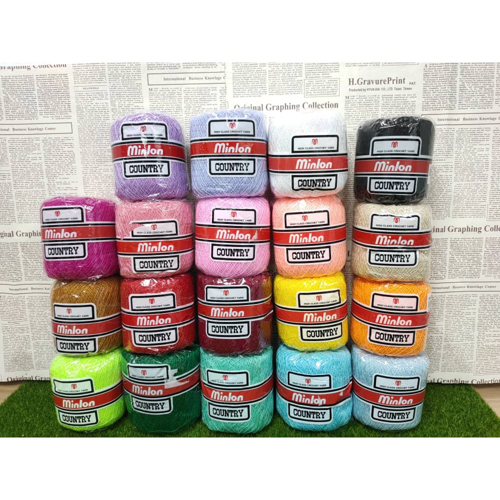 [READY STOCK] MINLON COUNTRY HIGH CLASS CROCHET YARN/ BENANG KAIT ...