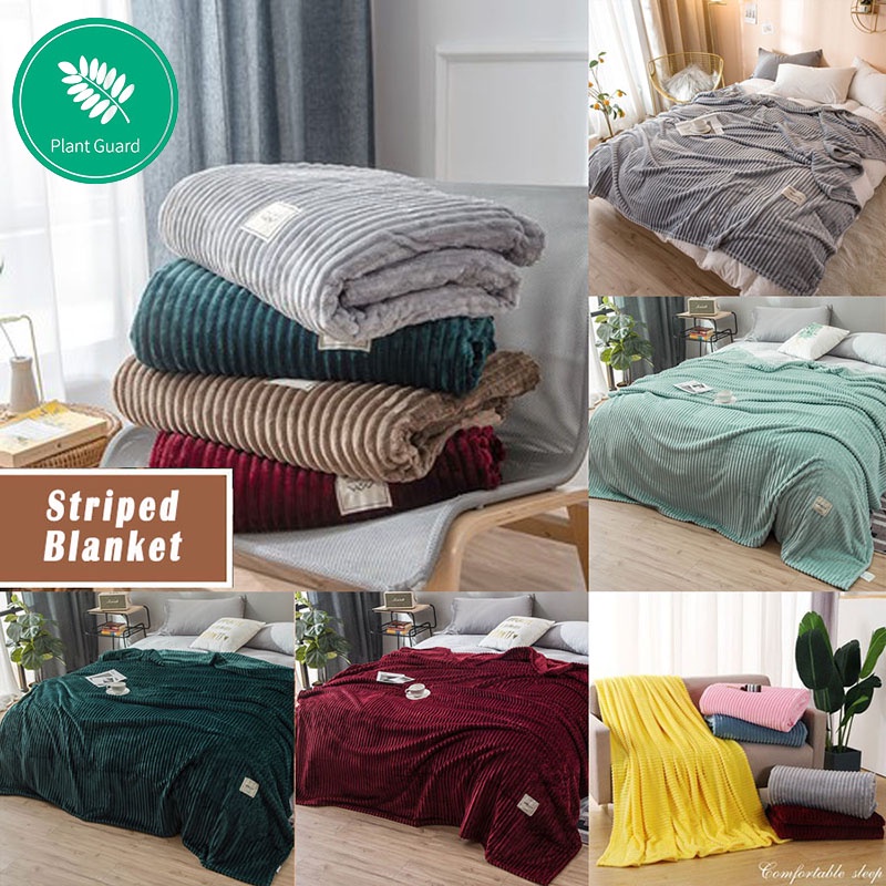 Flannel Blanket Queen/King Selimut Qebu Soft Throw Blanket Bedding ...