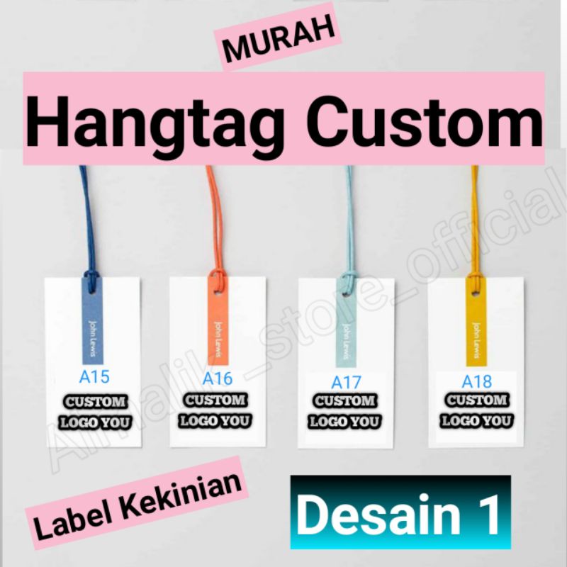 GANTUNGAN Hang tag label custom Clothes Hanger price size fashion Pants ...
