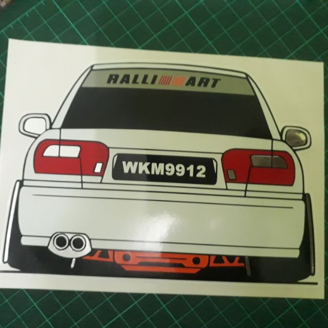 [Sticker Custom] Kereta Proton Wira : Sticker 3 layer, Siap Custom No ...