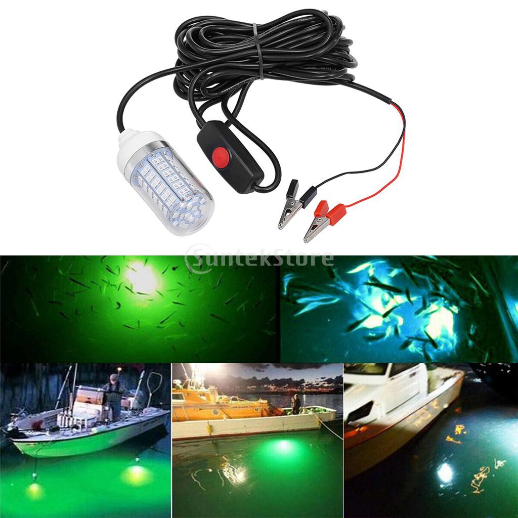 [ususexaMY] IP68 Waterproof 12V Underwater Fishing Light Attract Prawns ...