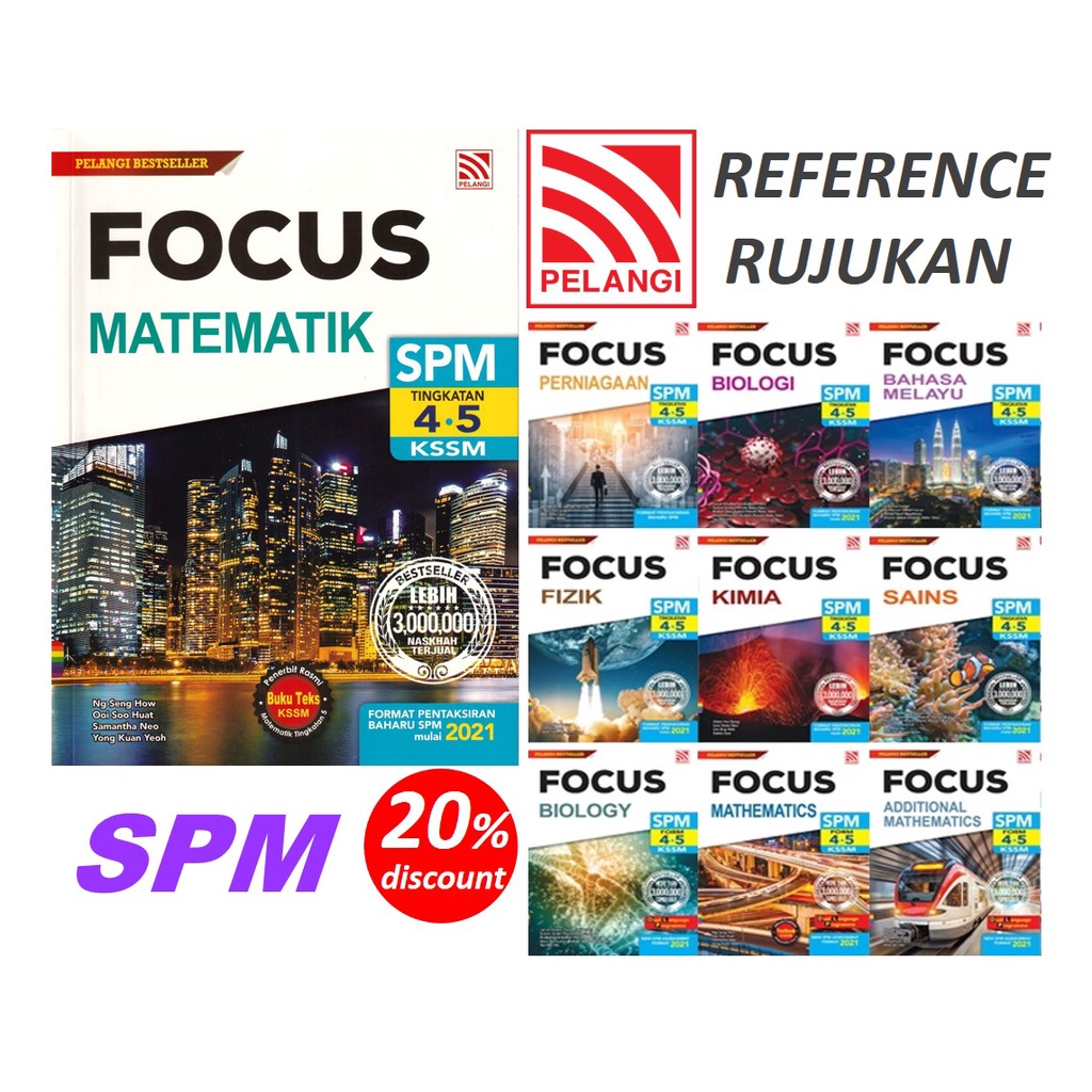 Pelangi Focus SPM 2022 Tingkatan 4 & 5 KSSM Reference Book Buku Rujukan | Shopee Malaysia