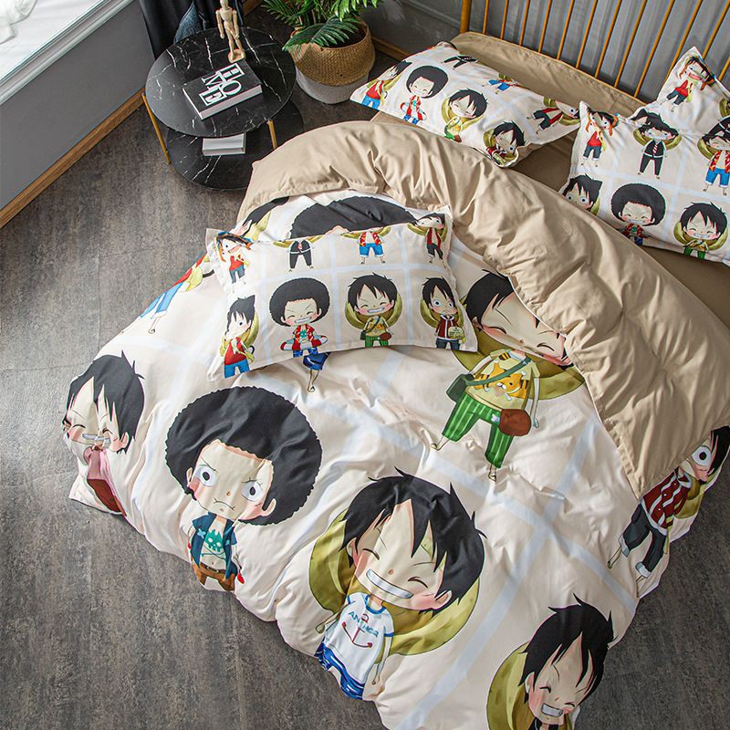 One piece anime bedsheet set cadar 4in1 single queen king Luffy Budak ...
