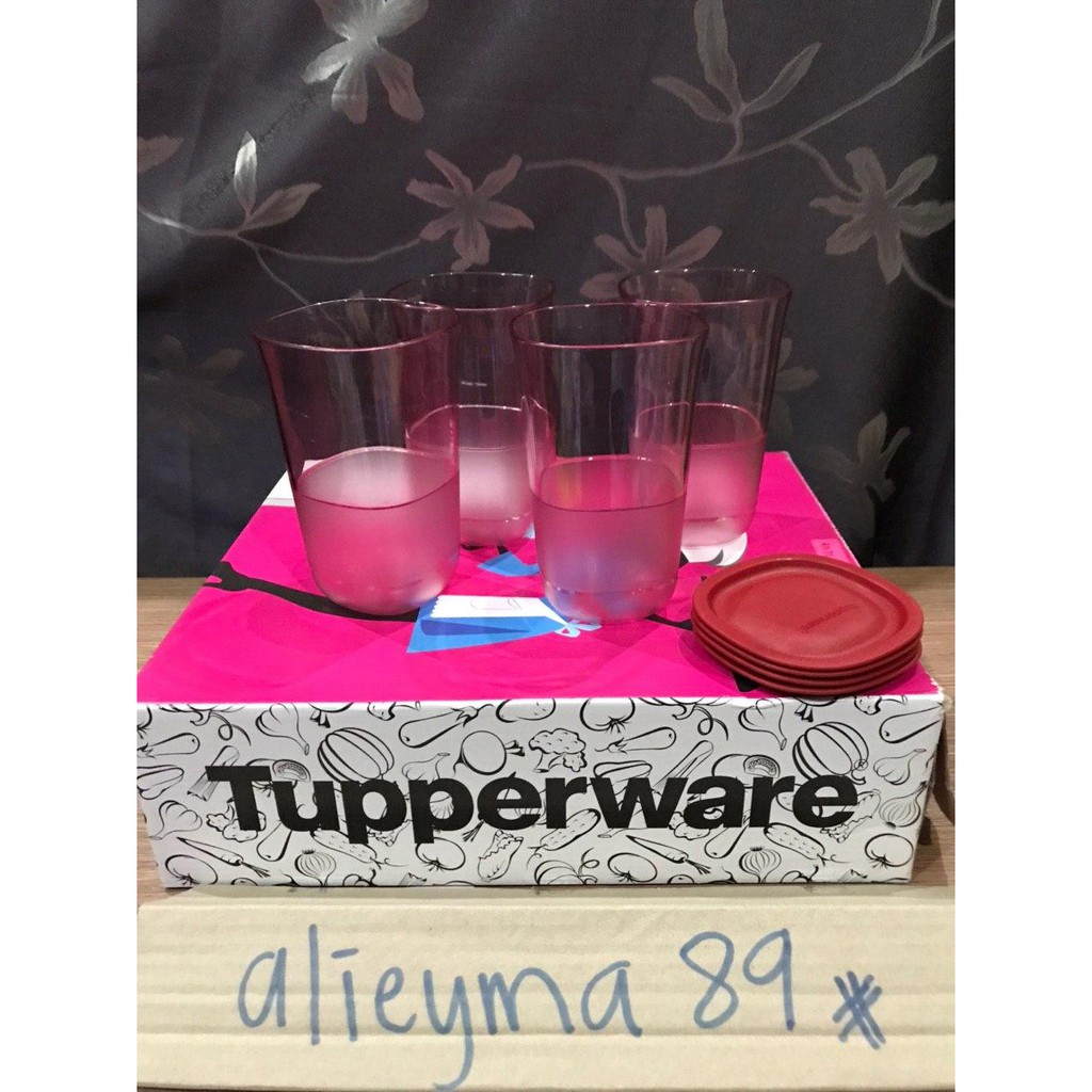 Tupperware Blossom Tall Glass (4) 400ml | Shopee Malaysia