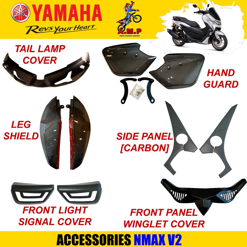 YAMAHA NMAX V2 ACCESSORY HAND SHIELD LEG SHIELD TAIL LAMP COVER FRONT ...